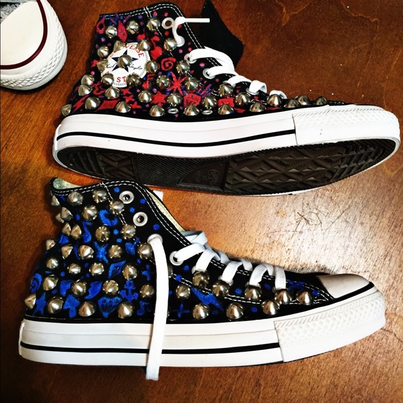 Converse | Shoes | Custom Converse All Star Spiked Painted | Poshmark